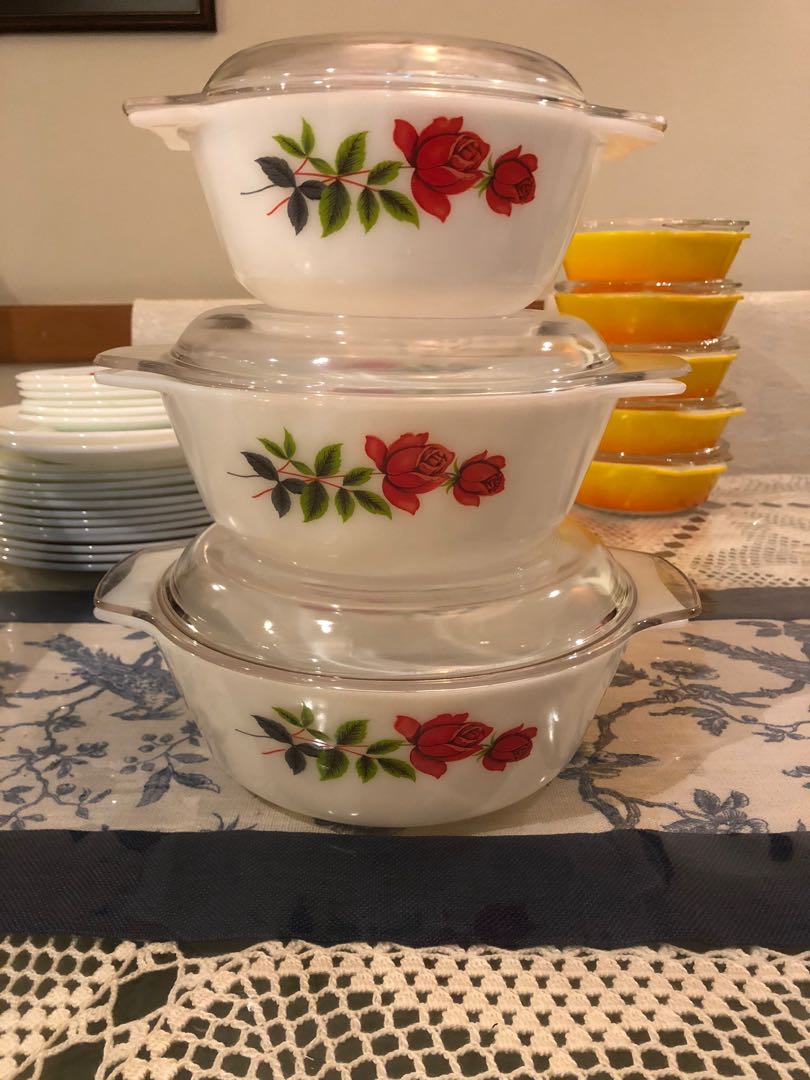 Rose Pyrex casserole, Hobbies & Toys, Memorabilia & Collectibles ...