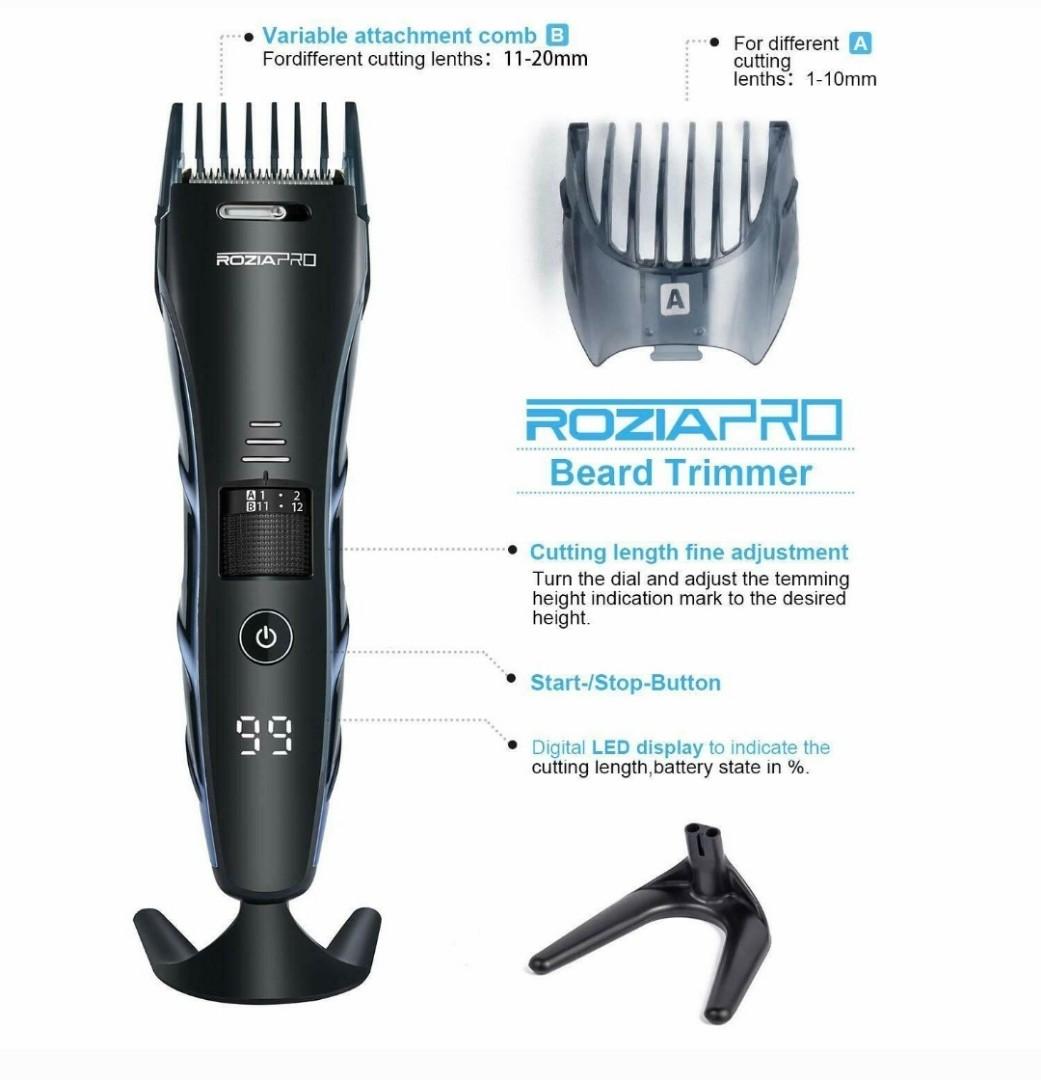 Roziapro HQ265 Beard Trimmer for Men Hair Clipper Cordless USB ...