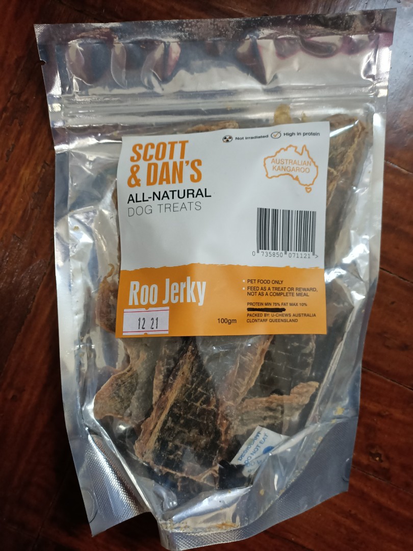 Scott & Dan's All-Natural ROO JERKY, Pet Supplies, Pet Food on Carousell