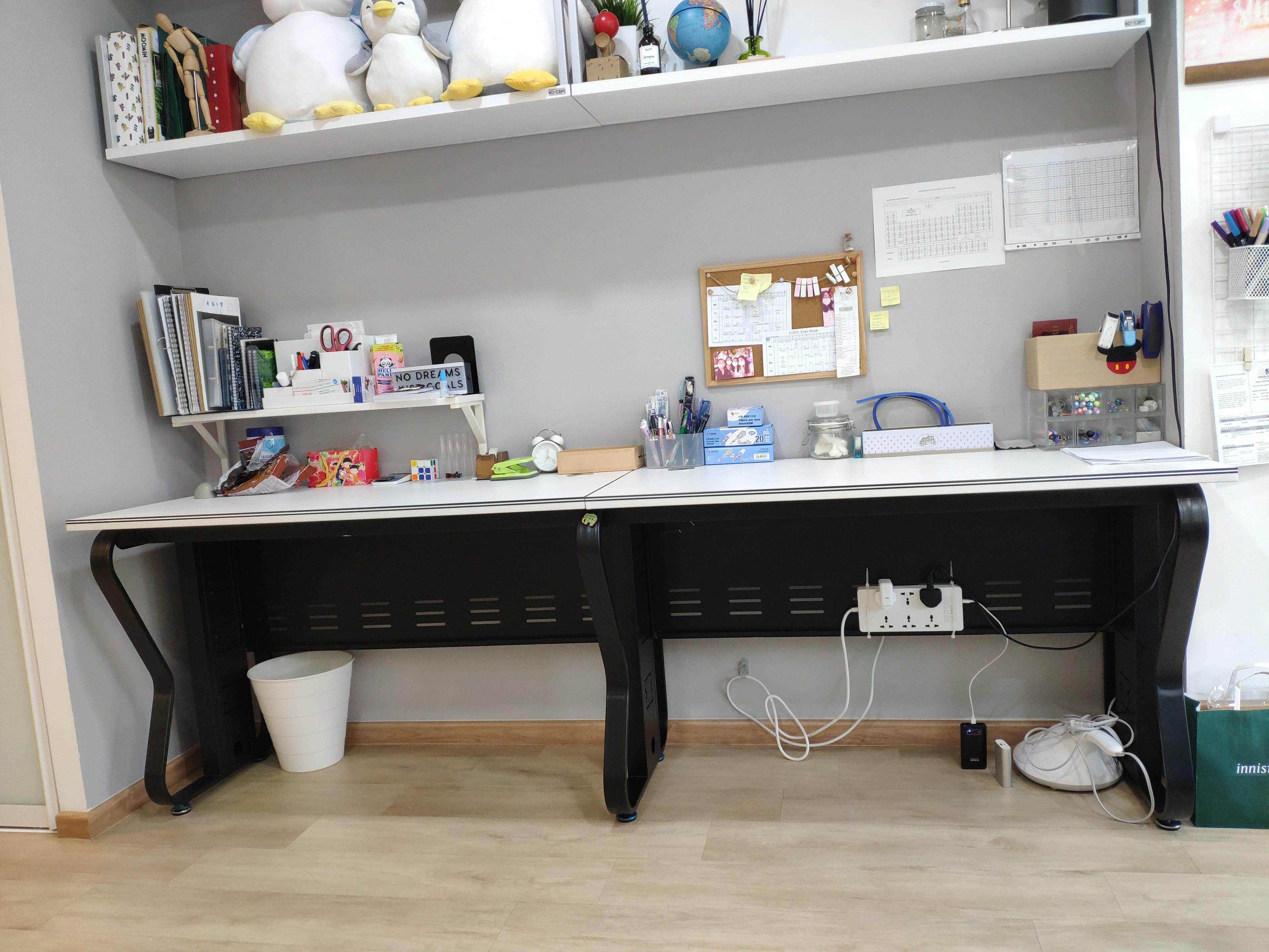 Study table 2.4m long, Furniture & Home Living, Furniture, Tables ...