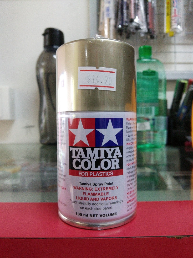 Tamiya TS-87 Titanium Gold Spray Paint For Plastic, Hobbies & Toys ...