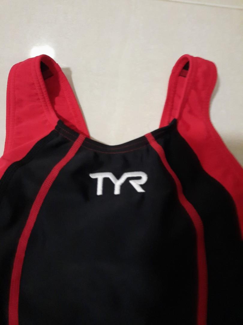 TYR black and red swimsuit (girls 6-9 years) S size, Babies & Kids ...