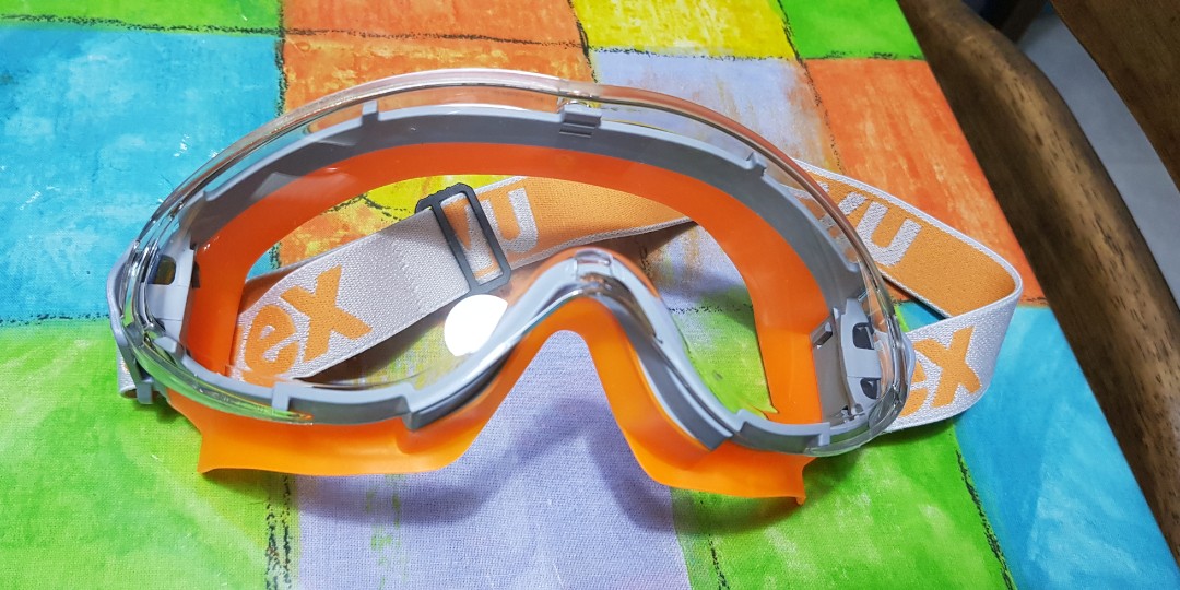 UVEX orange Safety goggles, Men's Fashion, Watches & Accessories ...