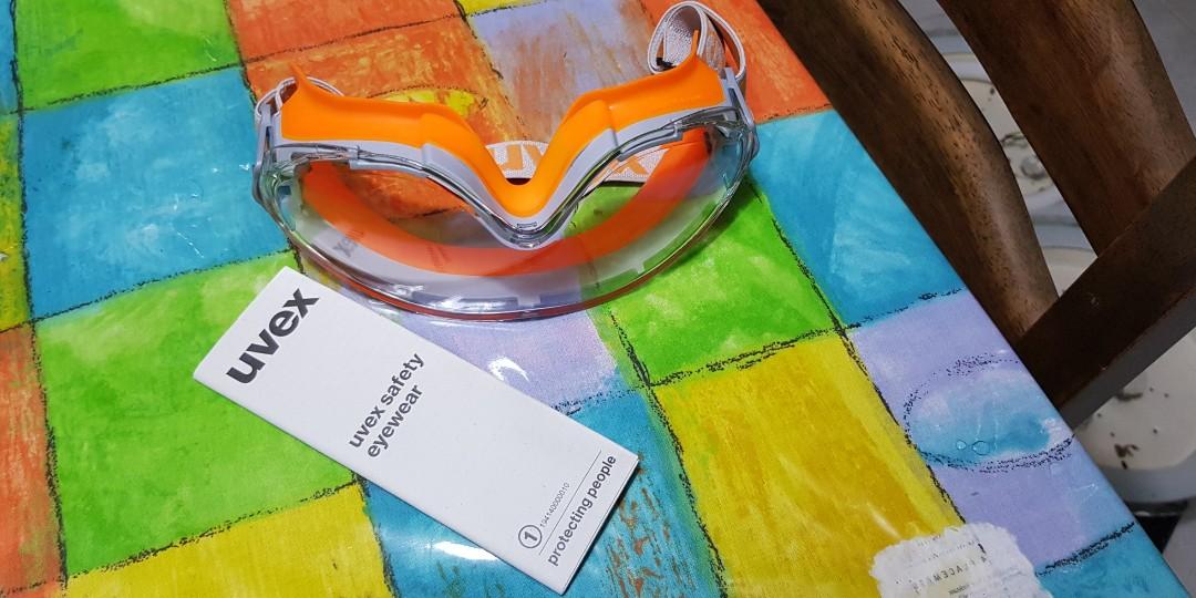 UVEX orange Safety goggles, Men's Fashion, Watches & Accessories ...