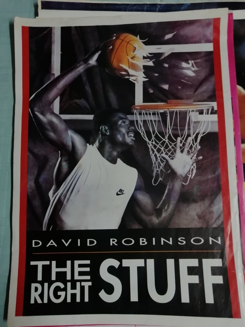 Vintage 90's poster David Robinson, Hobbies & Toys, Memorabilia ...