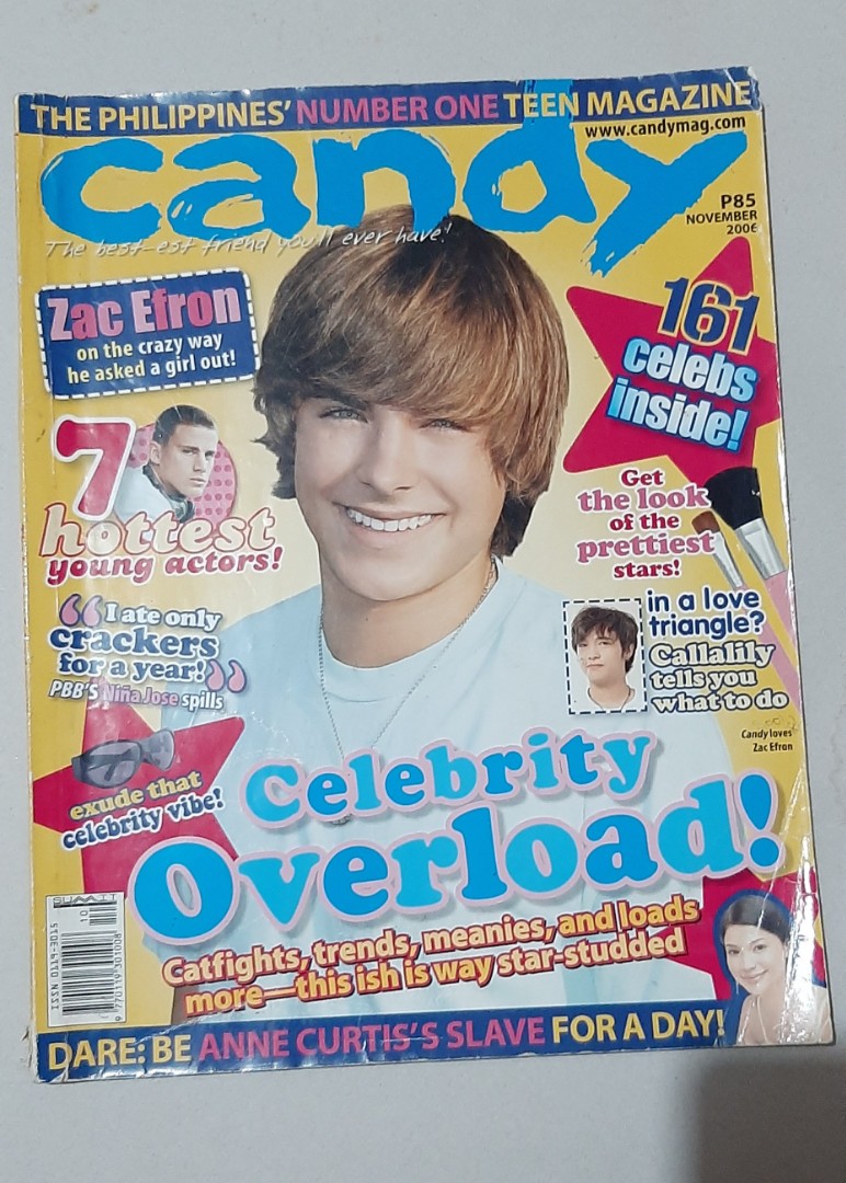 Zac Efron Candy The Philippines No. 1 Teen Mag Collectible Magazine ...