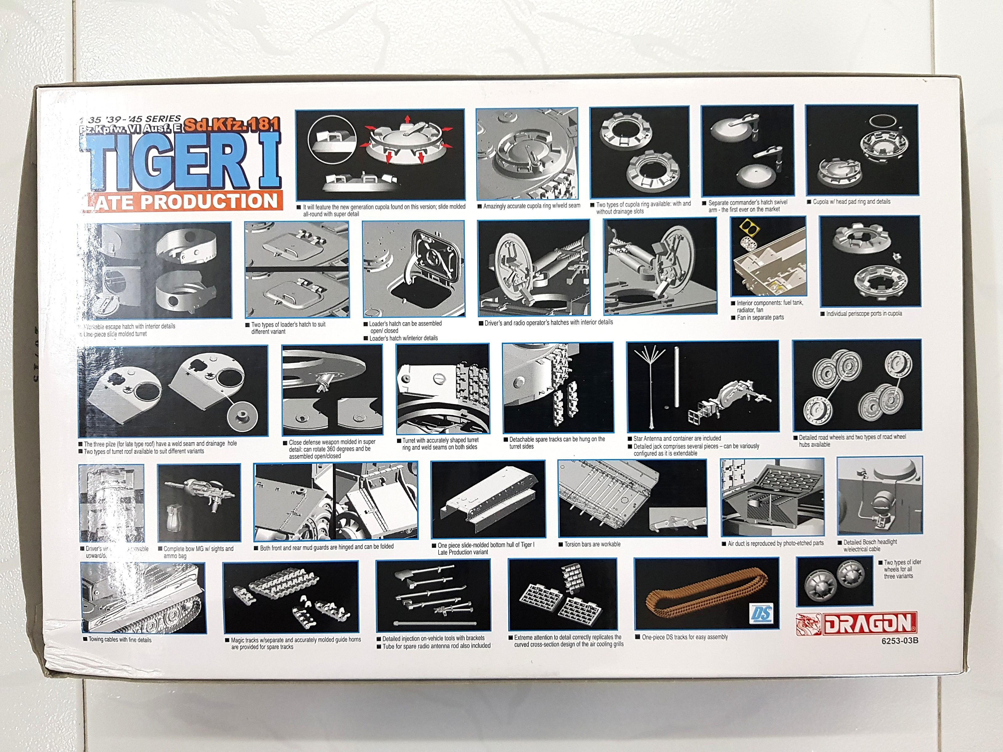 1/35 Dragon #6253 German Heavy Tank Pz Kpfw VI Ausf E Sd Kfz 181 Tiger ...