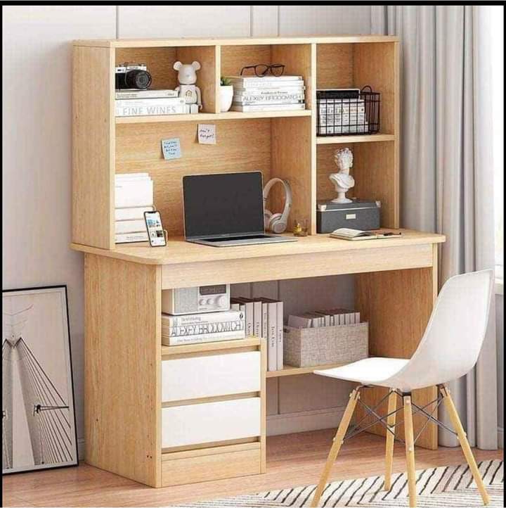 BIG SIZE COMPUTER TABLE WITH SHELVES & DRAWER, Furniture & Home Living ...
