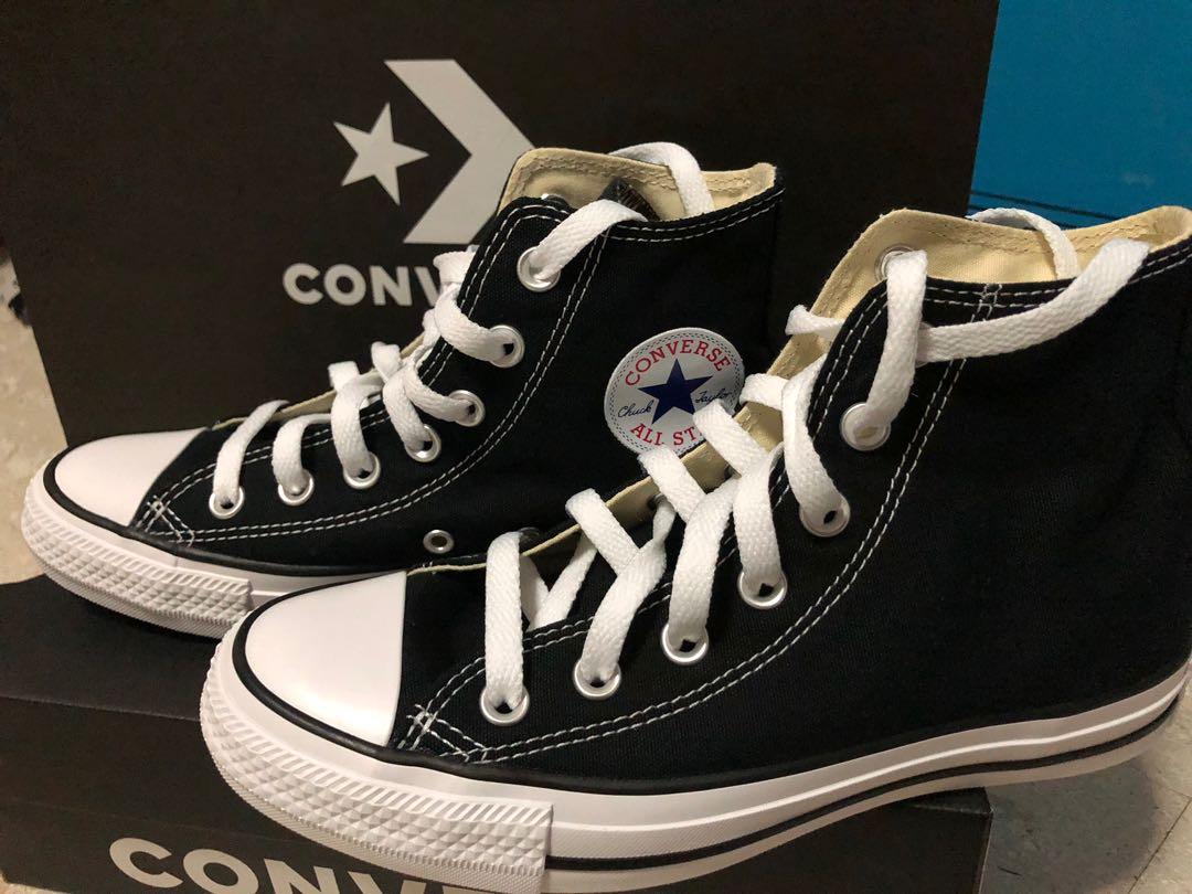 Converse black high cut, Women's Fashion, Footwear, Sneakers on Carousell