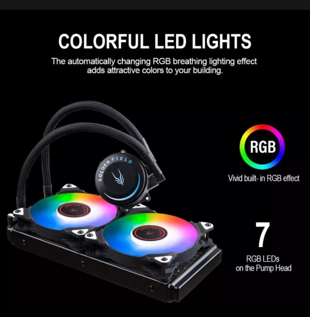 CPU all in one RGB liquid cooler for Intel/AMD, Computers & Tech, Parts ...