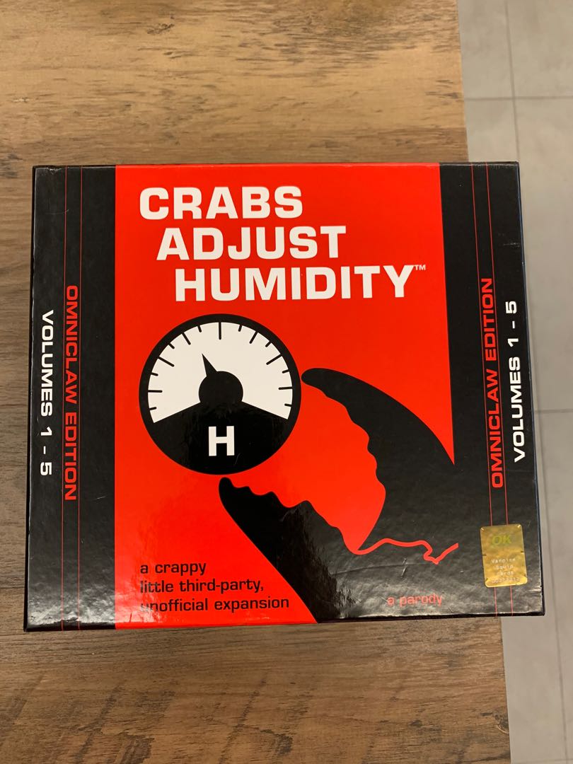 Crabs Adjust Humidity Card Game, Hobbies & Toys, Toys & Games on Carousell