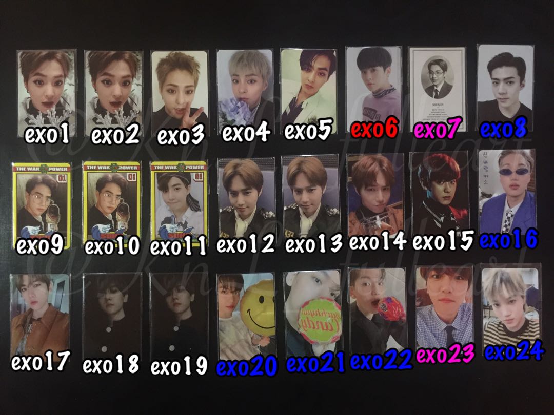 EXO PHOTOCARDS, Hobbies & Toys, Memorabilia & Collectibles, K-Wave on ...