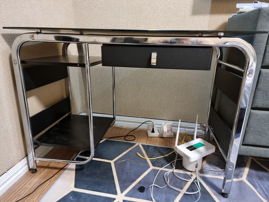 Fiber glass topped Study table, Furniture & Home Living, Furniture ...