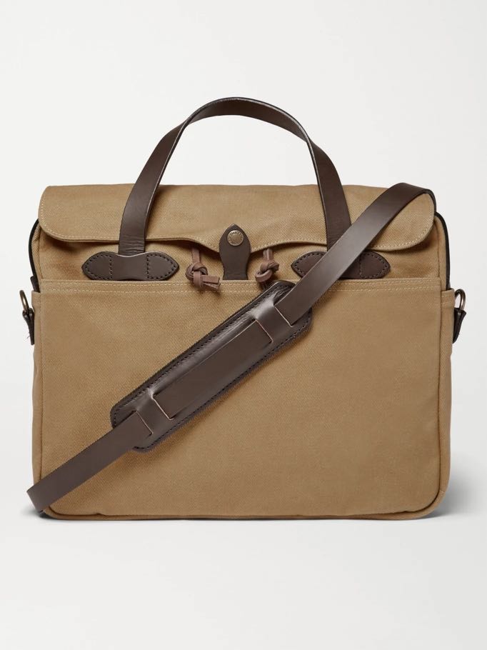Filson Original Leather-Trimmed Twill Briefcase at James Velarde blog