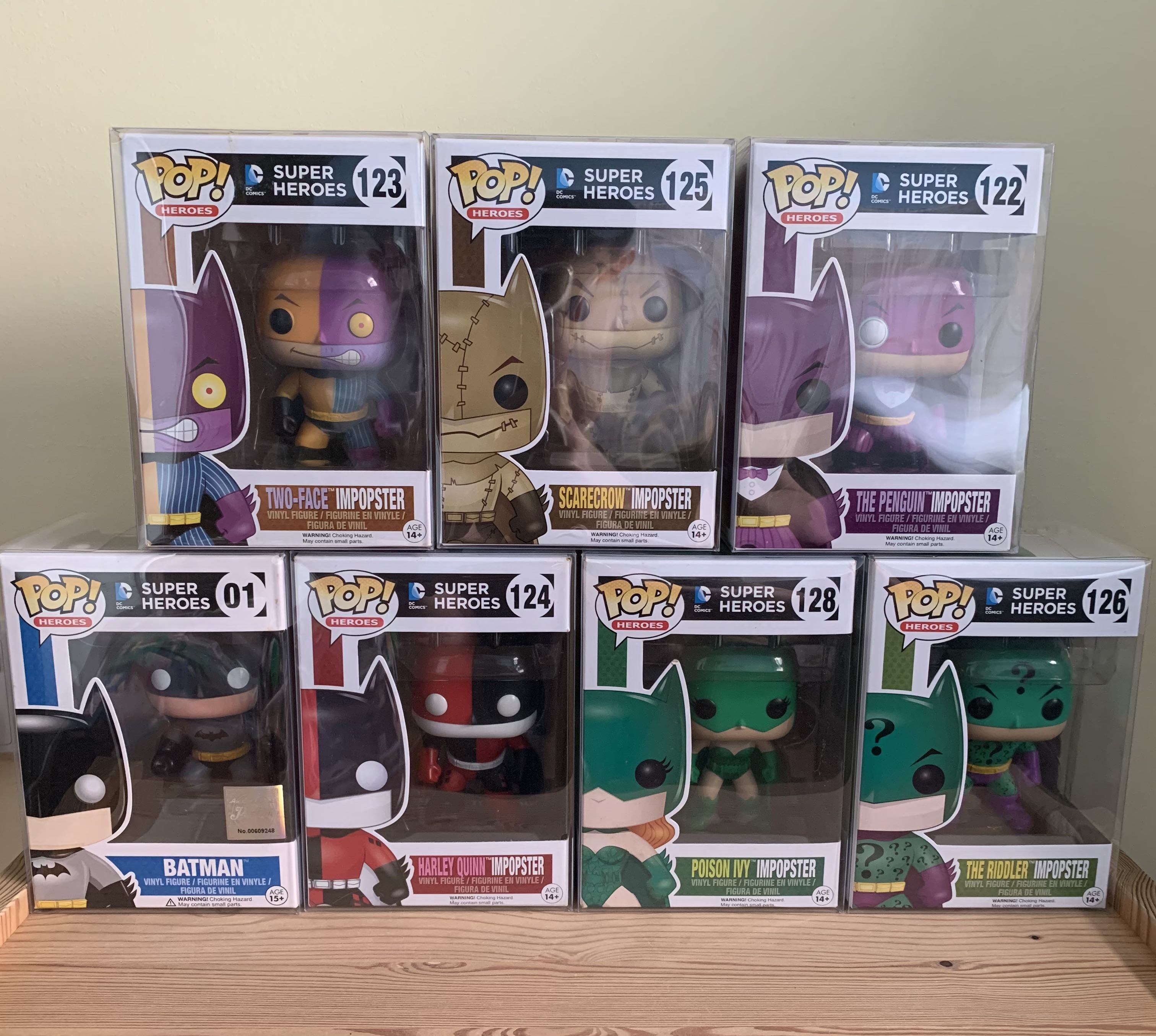 Funko Pop Batman Imposter Set DC Scarecrow Penguin Riddler Harley Quinn ...