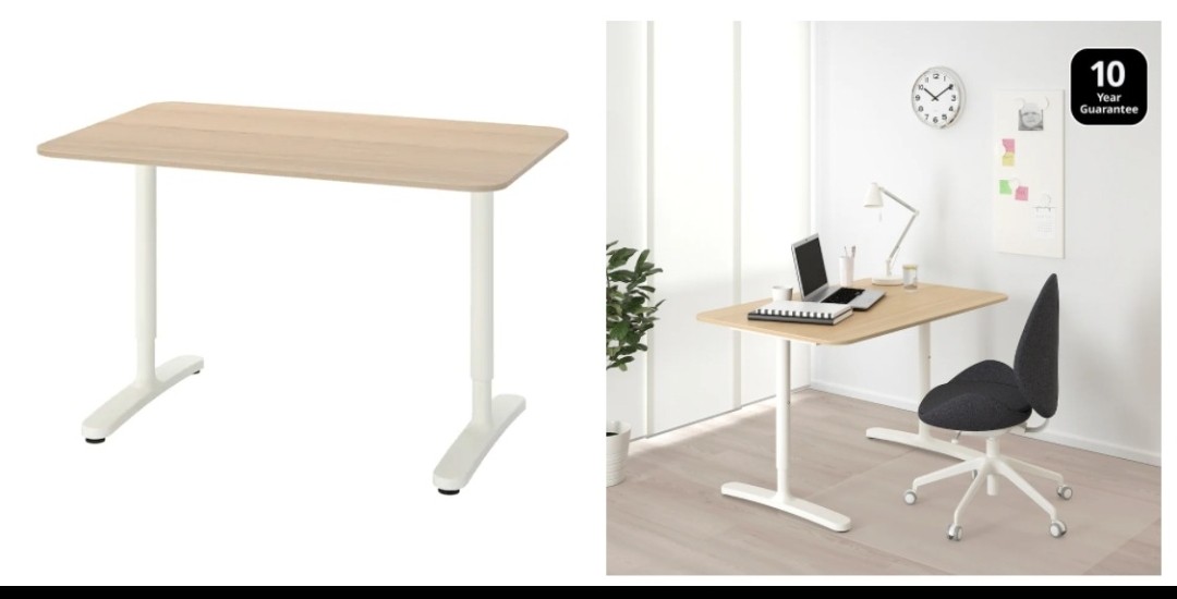 Ikea Bekant study table 120*80cm, Furniture & Home Living, Furniture ...