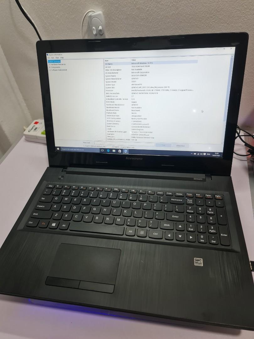 Lenovo 15.6'' Laptop (Intel Pentium(R)3558U , 8GB DDR4 RAM, 500GB HDD , Win 10), Computers ...