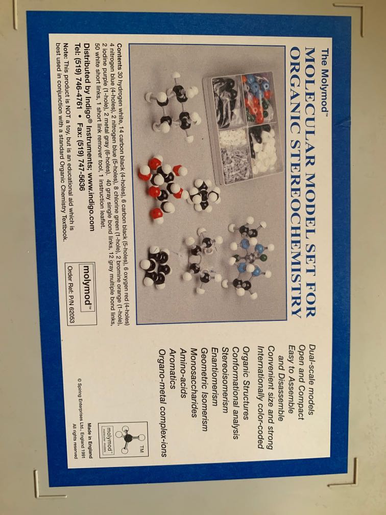 Molecular Model Set for Organic Stereochemistry, Hobbies & Toys, Toys ...