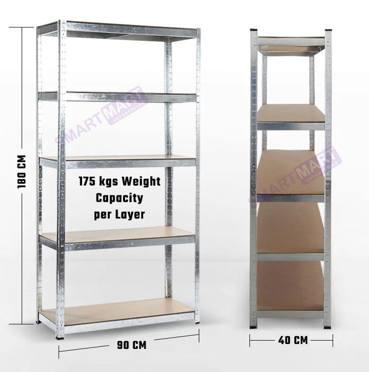 Multipurpose 5 Layers Galvanized Steel Shelves Boltless Racks ...
