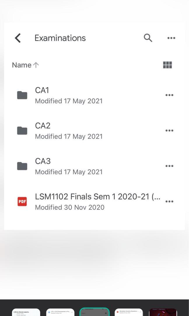 NUS Life Science AY20/21 LSM1102/LSM2105 Molecular Genetics Module ...