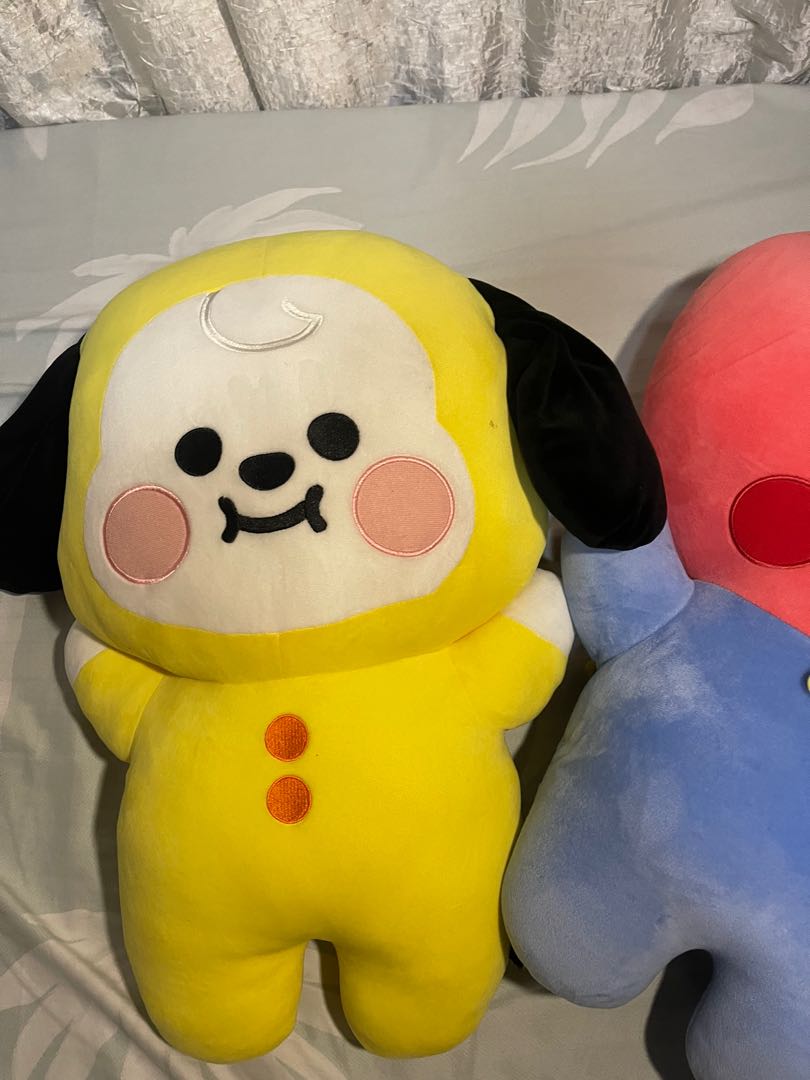Official BT21 Hug Cushion ( Tata and Chimmy) 55cm, Hobbies & Toys, Toys ...