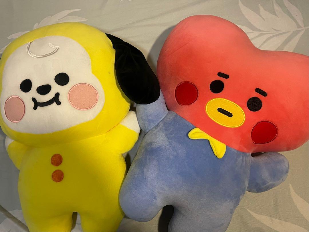 Official BT21 Hug Cushion ( Tata and Chimmy) 55cm, Hobbies & Toys, Toys ...