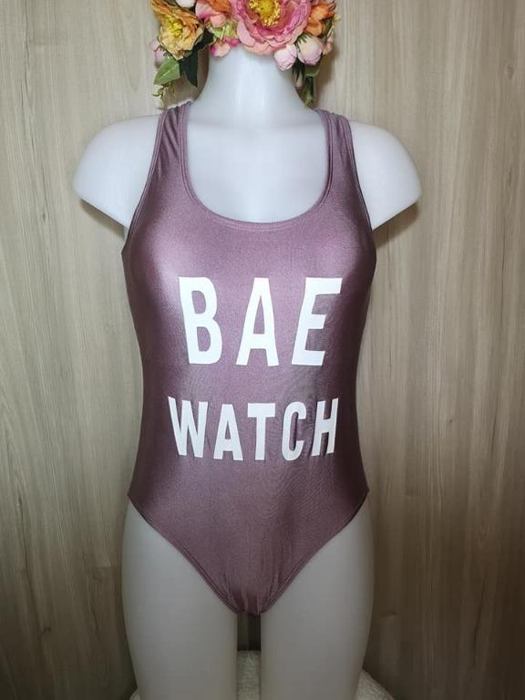 One piece Violet/Purple Bae Watch Swimsuit Low Sexy Back, Women's ...