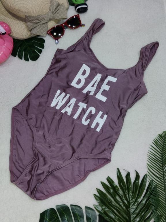 One piece Violet/Purple Bae Watch Swimsuit Low Sexy Back, Women's ...