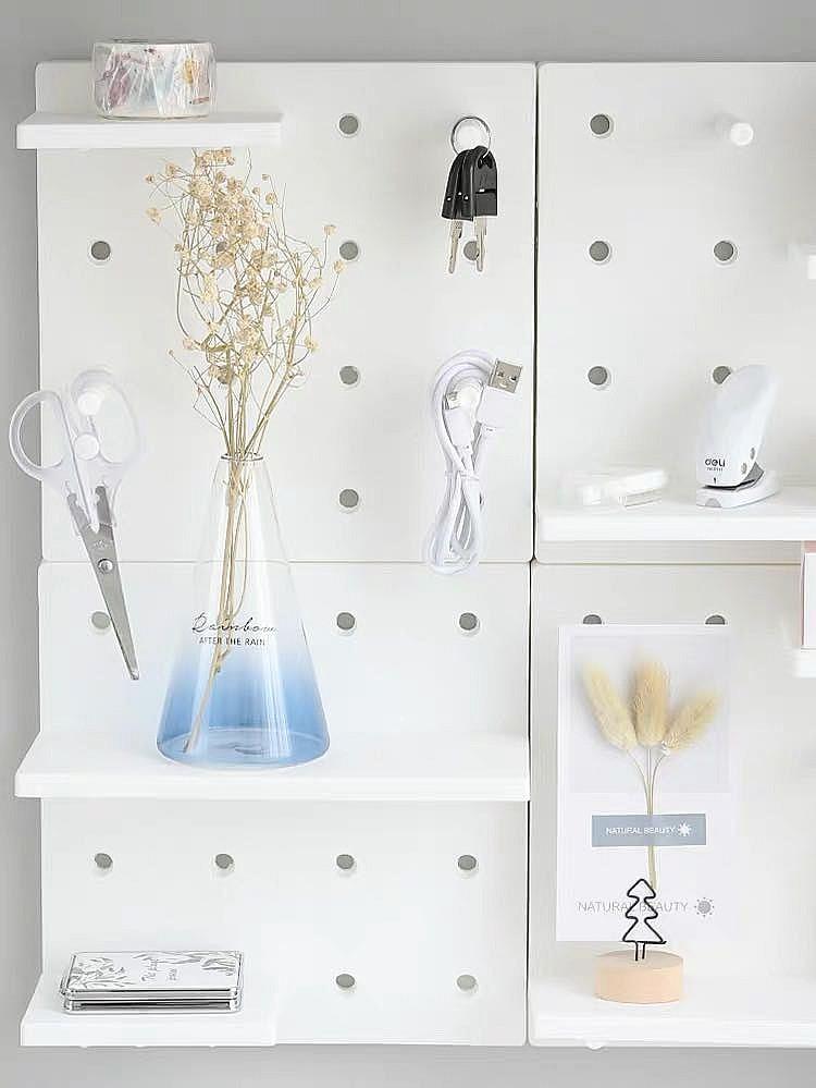 Pegboard Hole Board Home Office Study Desk Kitchen Wall Mounted ...