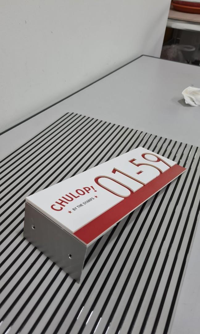 Pure white unit number plate, Furniture & Home Living, Home Improvement ...