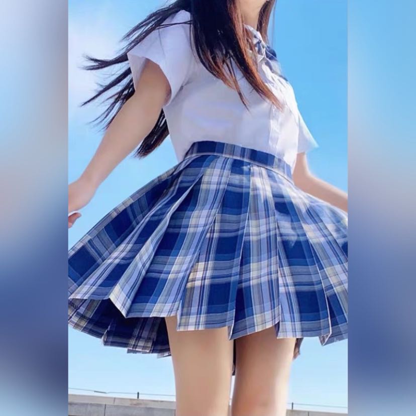 ️school uniform checkered pleated skirt set, Women's Fashion, Dresses ...