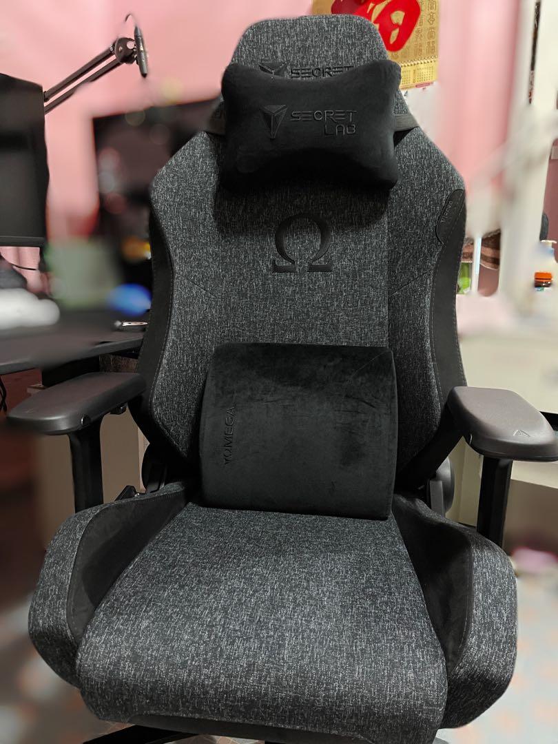 SecretLab Omega Softweave Black v3, Furniture & Home Living, Furniture ...