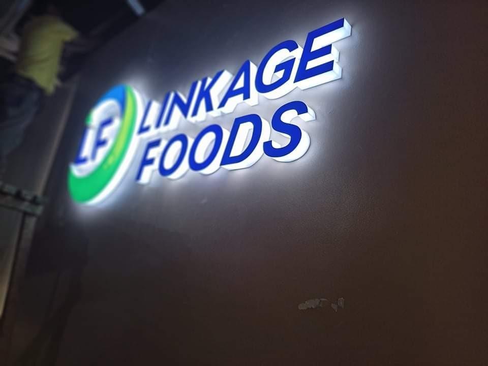 Signage acrylic/stainless/build-up/brass, Furniture & Home Living ...