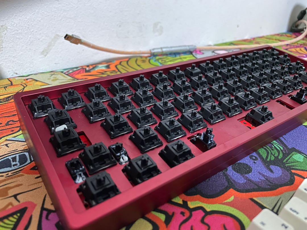 UTD356mini custom mechanical keyboard O ring gasket mounted in WK ...