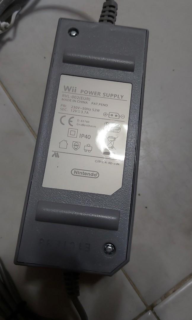 Wii power supply power adapter Nintendo Wii console system, Hobbies ...