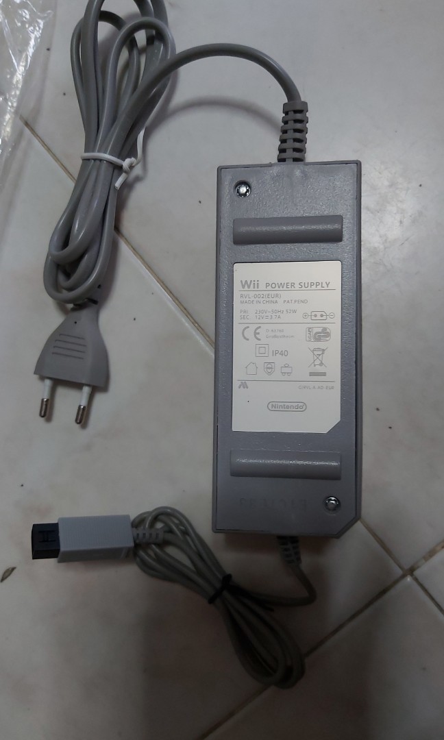 Wii power supply power adapter Nintendo Wii console system, Hobbies ...