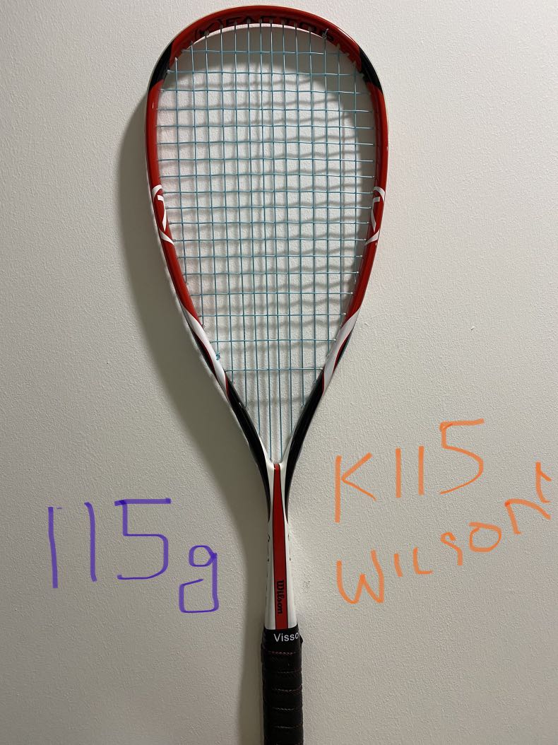 Wilson Squash Racket - K115, Sports Equipment, Sports & Games, Racket ...