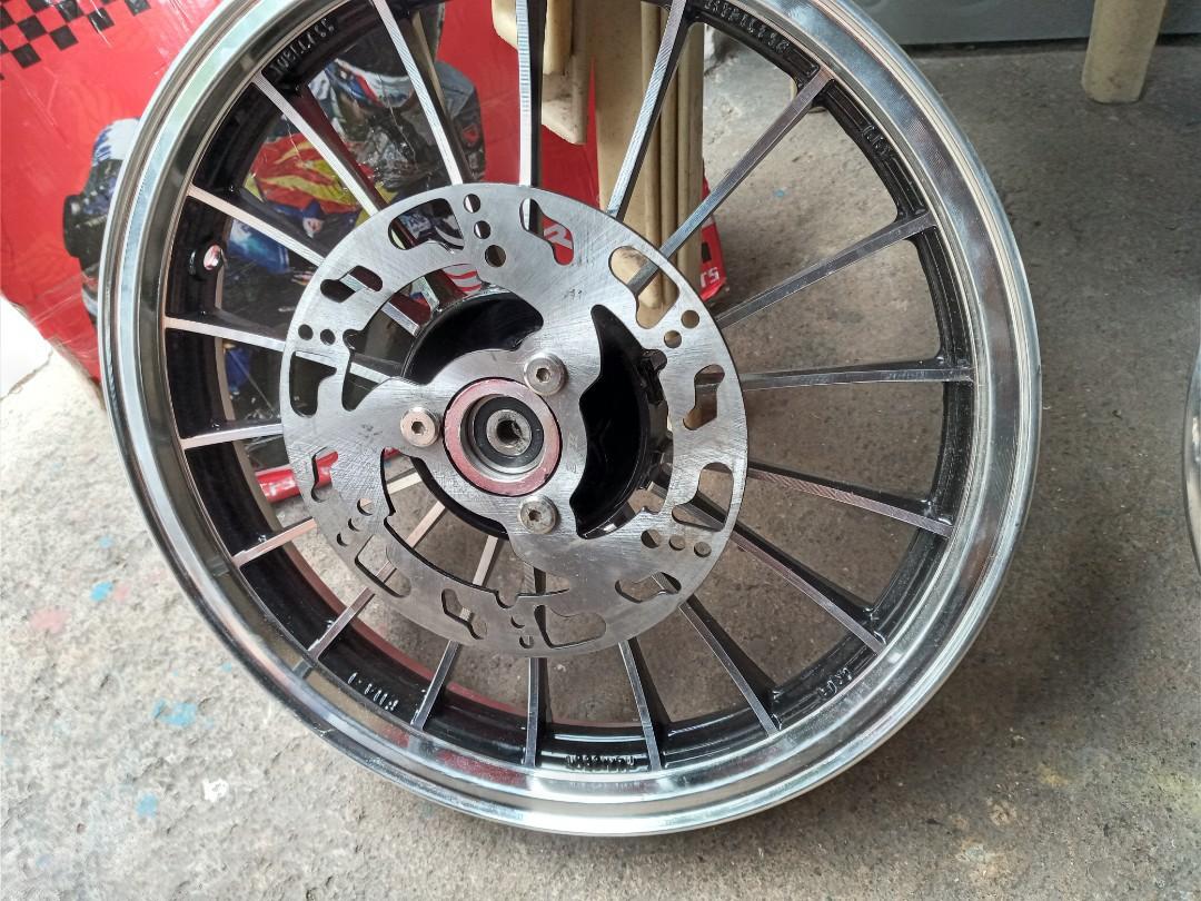 Yamaha Mio I 125 R8 mag wheels with disc plate and stainless tire valve ...