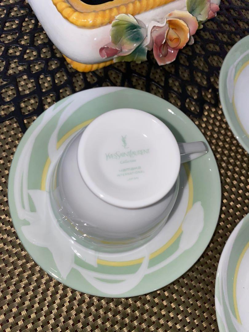 YSL Cups & Saucers (3 duos/pairs), Furniture & Home Living, Kitchenware ...