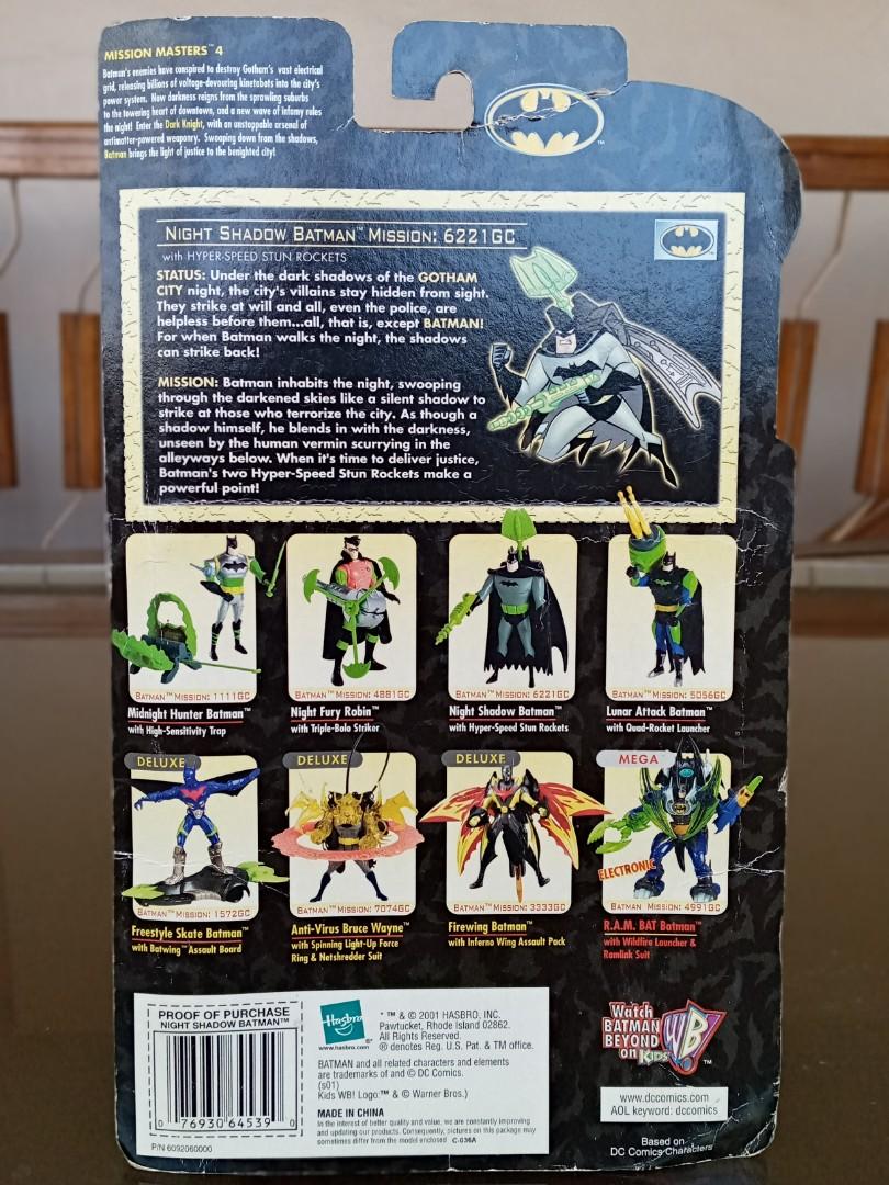 2001 Hasbro Batman Mission Masters 4 Night Shadow Batman Action Figure ...