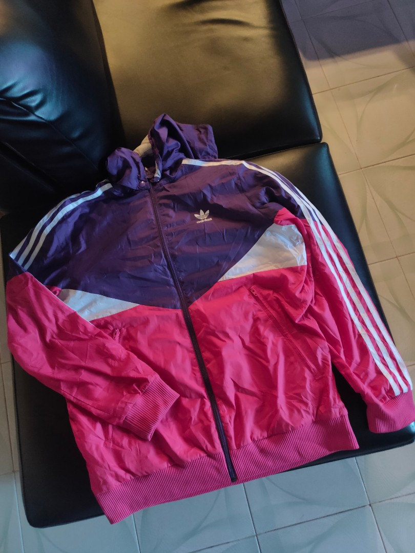 Adidas tri color windbreaker, Women's Fashion, Coats, Jackets and ...