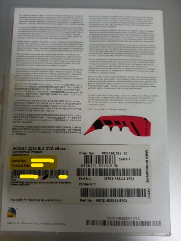 AUTODESK AUTOCAD 2015 LT (32 & 64 Bit) with Serial Number & Product Key ...