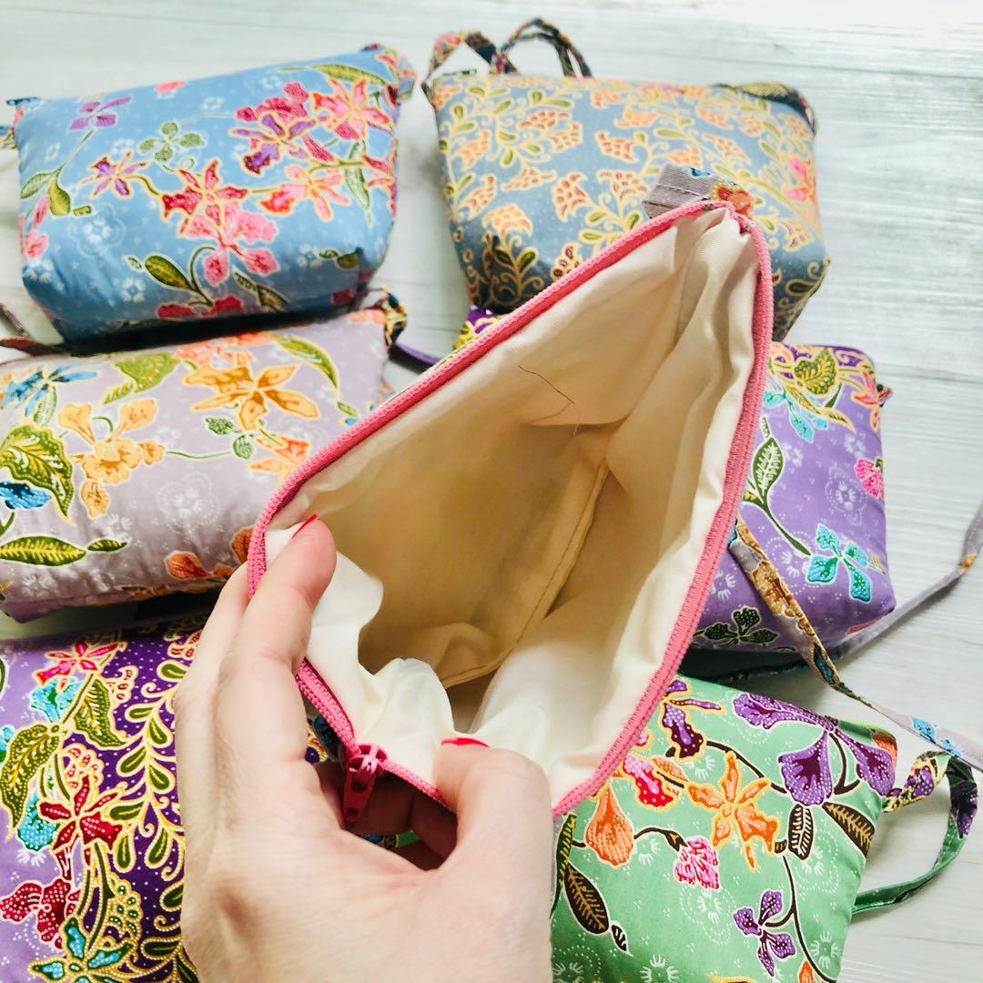 Batik Mini Sling Bag Handmade in Singapore, Women's Fashion, Bags ...
