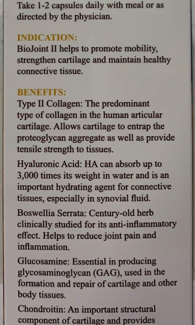 BioJointII, Beauty & Personal Care, Bath & Body, Body Care on Carousell