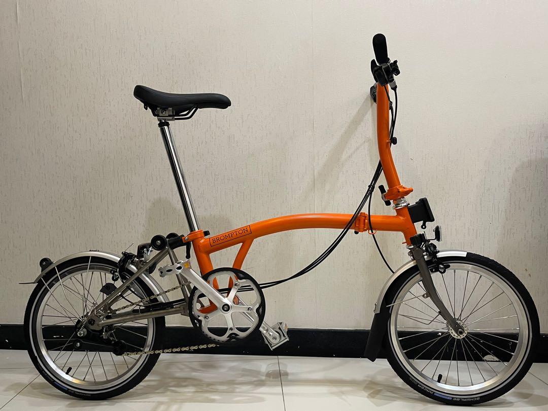 Brompton Orange Superlight S6L-X, Sports Equipment, Bicycles & Parts ...