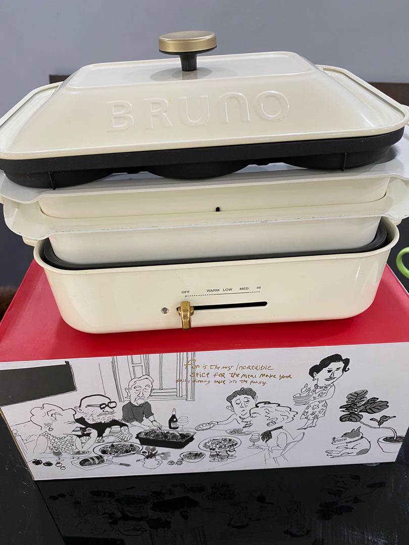 Bruno Compact Hotplate + 4 types of Plates( Ceramic Split Pot ...