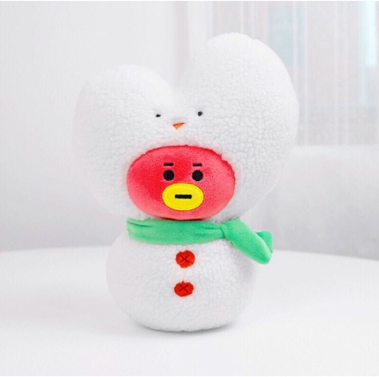 Bt21 kpop bts snowman plush doll stuffed toy line friends tata V ...