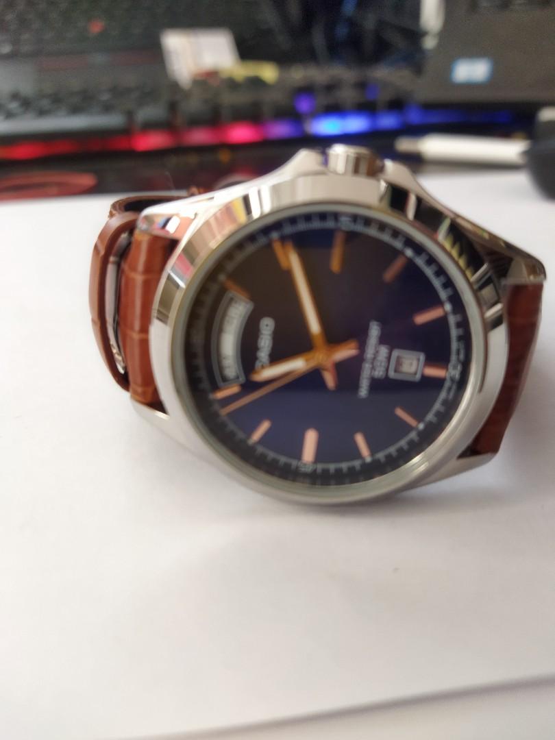 Casio blue face dress watch, Men's Fashion, Watches & Accessories ...