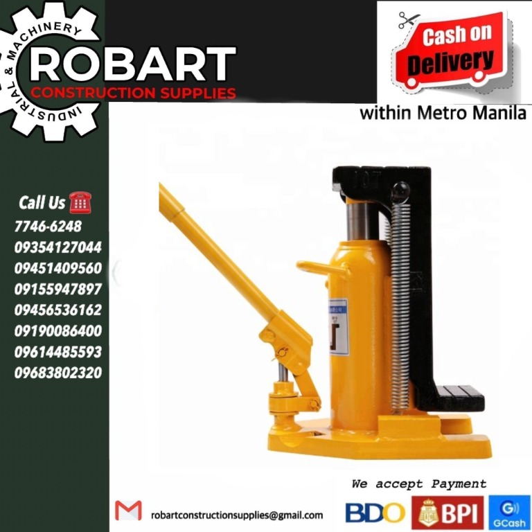 Claw Type Hydraulic Jack, Commercial & Industrial, Construction Tools ...