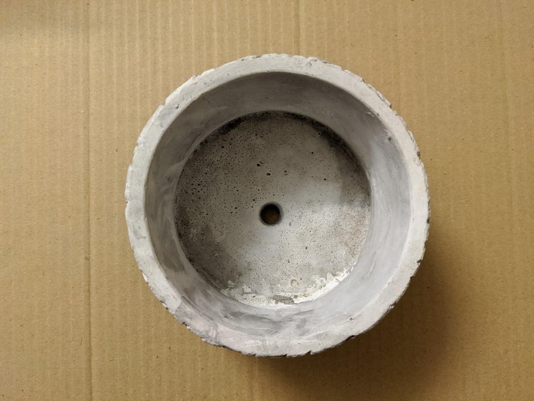 Concrete Pot Cracked Texture 15cm for succulents, Furniture & Home ...